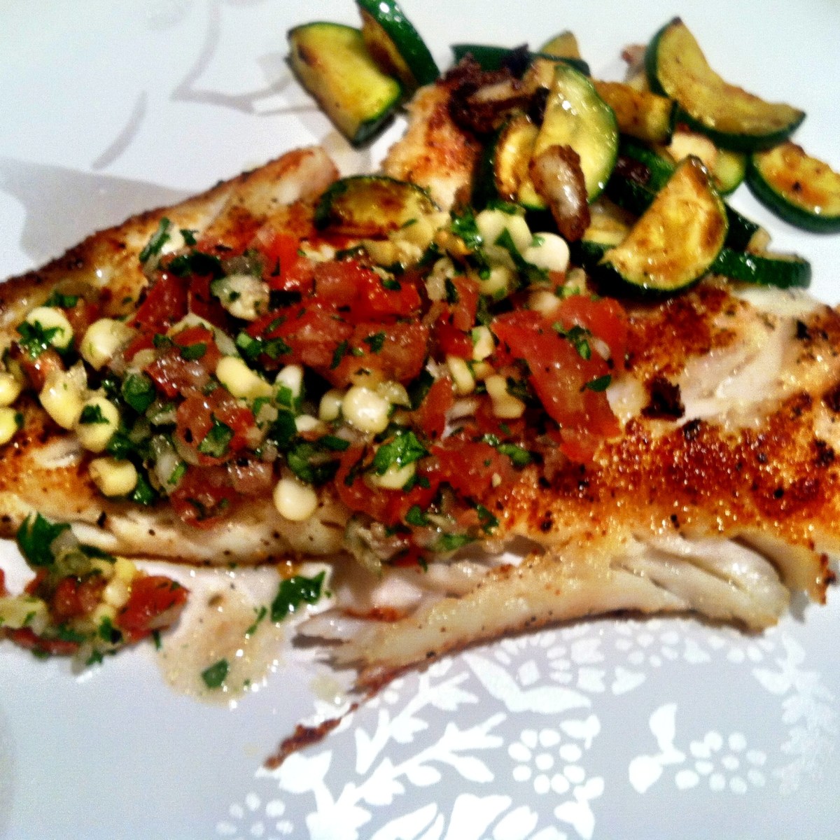 Alaskan Cod with Tomato and Corn Salsa – sip&taste